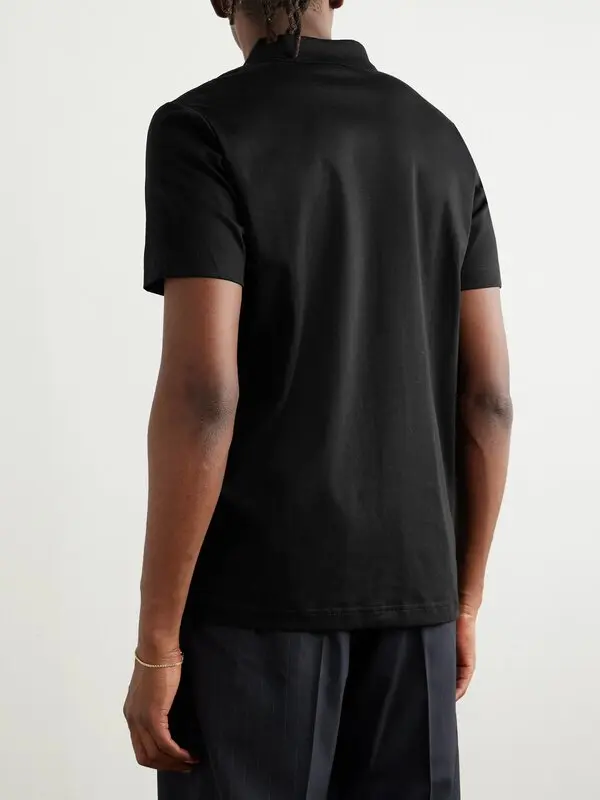 Nn07 Paul 3525 Organic Cotton Polo Shirt - Black