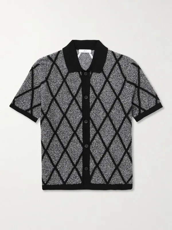 Mr P. Jacquard-knit Organic Cotton-blend Terry Shirt