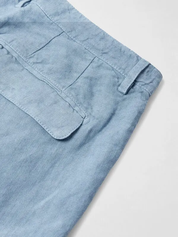 Massimo Alba Ionio2 Straight-leg Pleated Linen Trousers