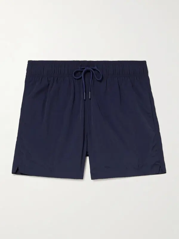 Frescobol Carioca Salvador Straight-leg Mid-length Swim Shorts - Blue