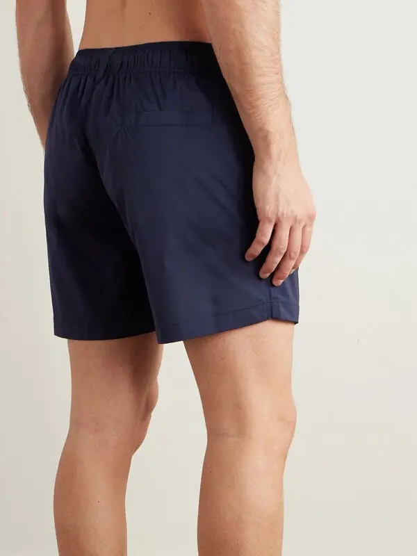 Frescobol Carioca Salvador Straight-leg Mid-length Swim Shorts - Blue