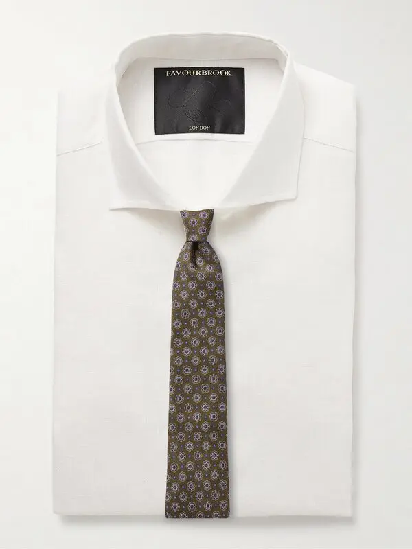 FAVOURBROOK Bridford Cutaway-collar Linen Shirt