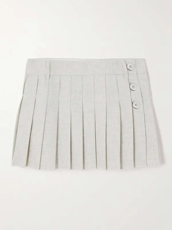 Rabanne Pleated Mini Skirt - Gray
