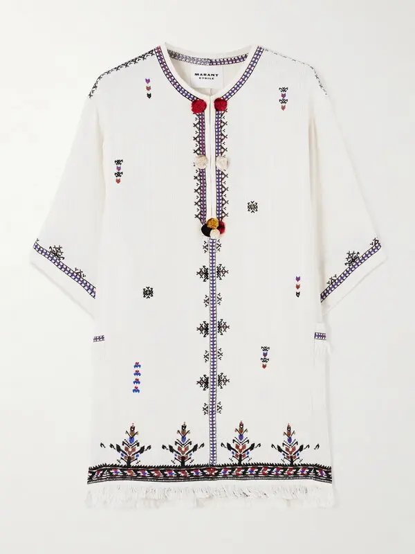 MARANT ETOILE Kressy Embroidered Tunic - Ecru