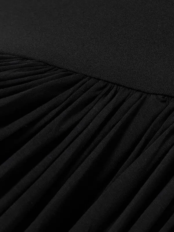 ABADIA Gwen One-shoulder Maxi Dress - Black