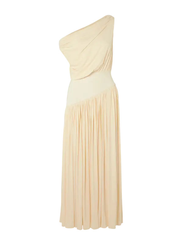 ABADIA One-shoulder Maxi Dress - Neutrals