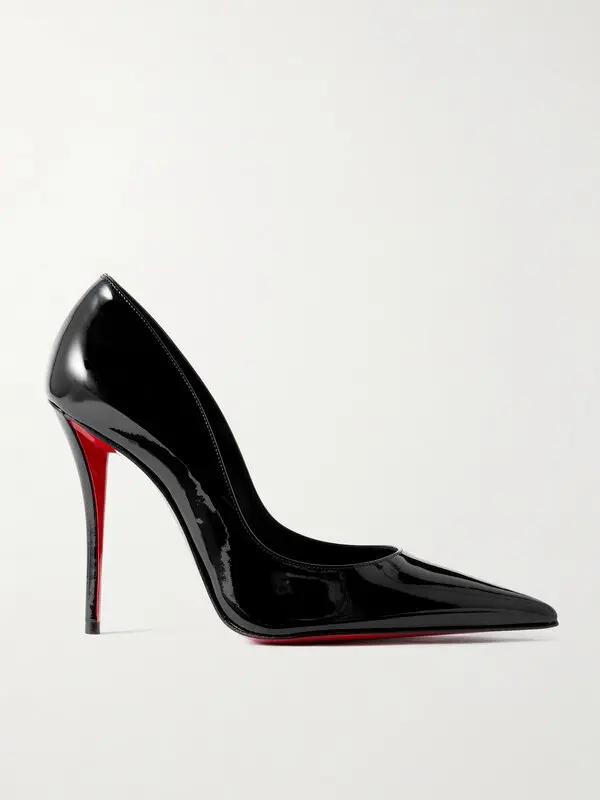 CHRISTIAN LOUBOUTIN Miss Z 100 Patent-leather Pumps - Black