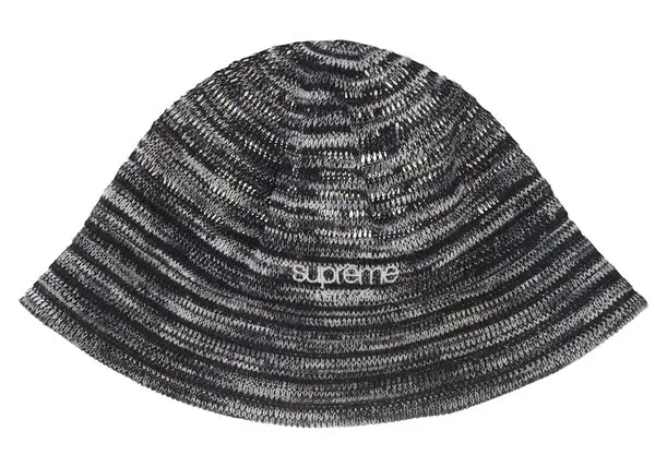 Supreme Open Knit Crusher Hat - Black