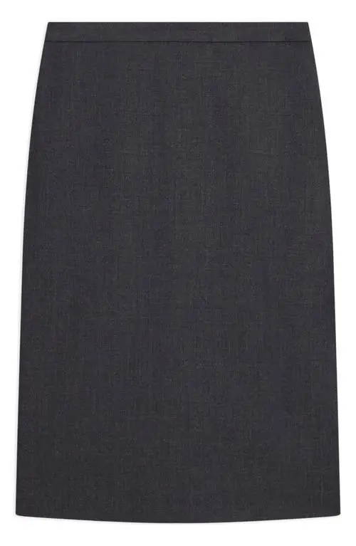 Theory Trace Slim Fit Stretch Wool Skirt - Charcoal Melange