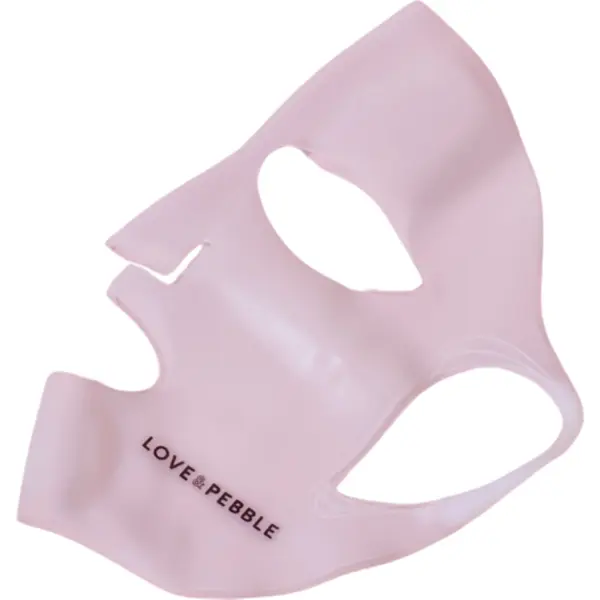 LOVE AND PEBBLE Silicone Reusable Face Mask - White