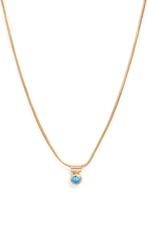SET & STONES Ellie Birthstone Pendant Necklace - Gold / December
