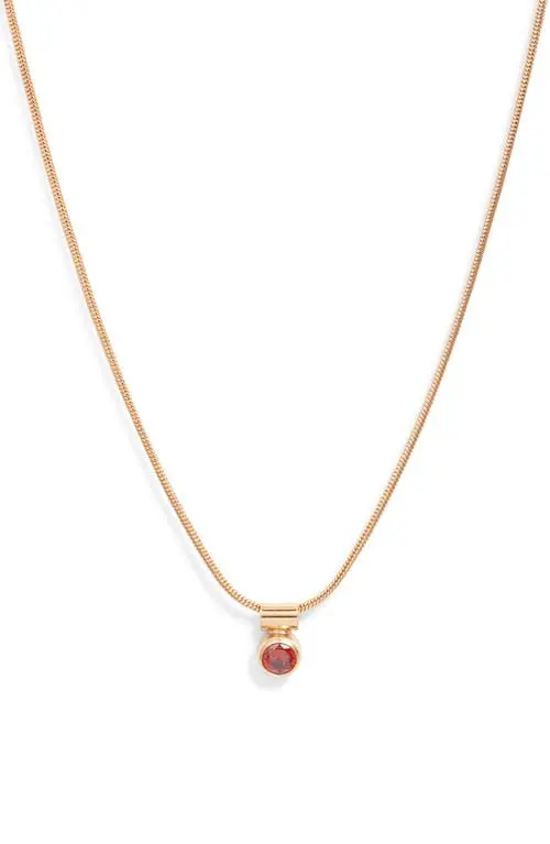 SET & STONES Ellie Birthstone Pendant Necklace - Gold / January