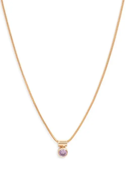 SET & STONES Ellie Birthstone Pendant Necklace - Gold / June