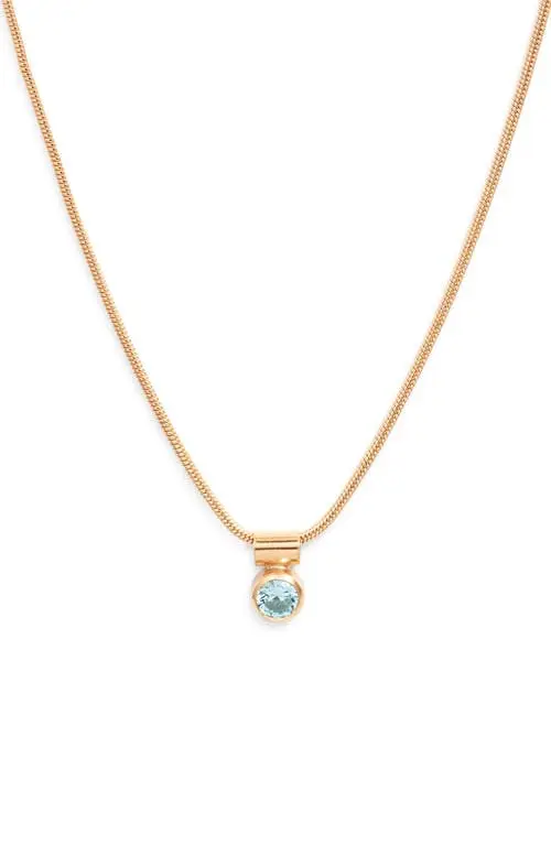 SET & STONES Ellie Birthstone Pendant Necklace - Gold / March