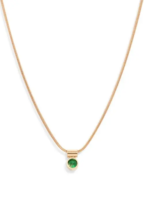 SET & STONES Ellie Birthstone Pendant Necklace - Gold / May