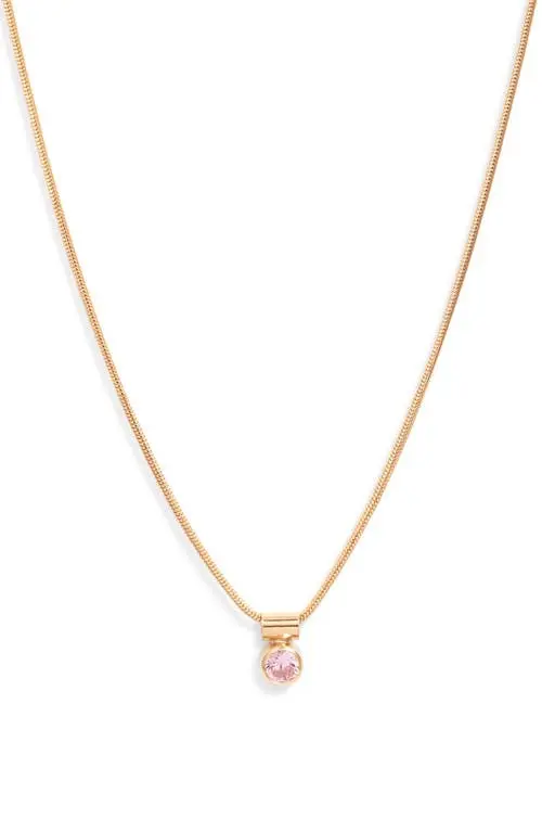 SET & STONES Ellie Birthstone Pendant Necklace - Gold / October