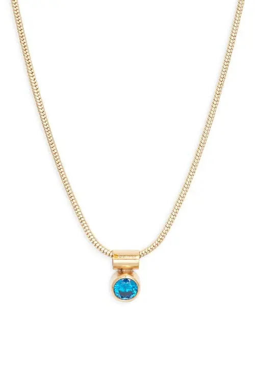 SET & STONES Ellie Birthstone Pendant Necklace - Gold/september