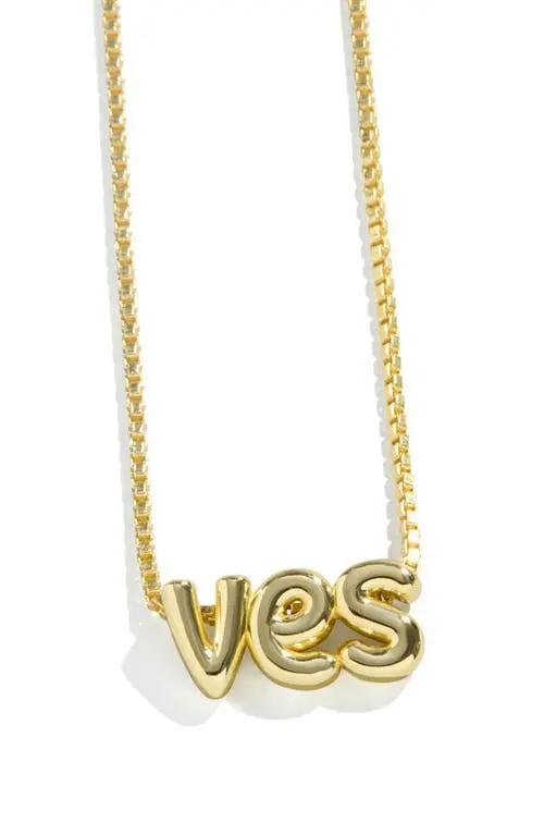 Baublebar Custom Bubble Monogram Necklace - Gold