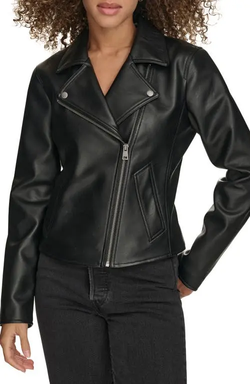 LEVI'S Essential Faux Leather Moto Jacket - Black