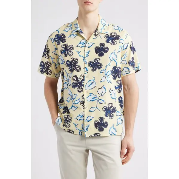 Paul Smith Casual Fit Floral Button-up Shirt - Yellow