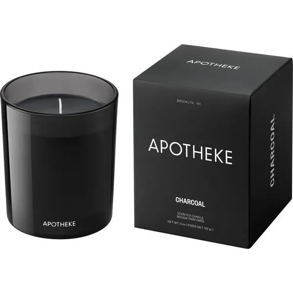 APOTHEKE Charcoal Petite Scented Candle - Black