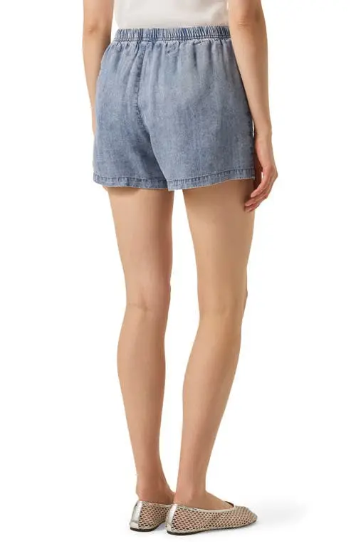 Splendid Cayden Embroidered Chambray Drawstring Shorts