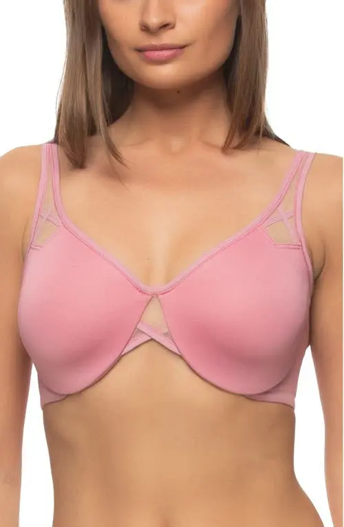 Felina Amaranth Unlined Minimizer Bra - Foxglove