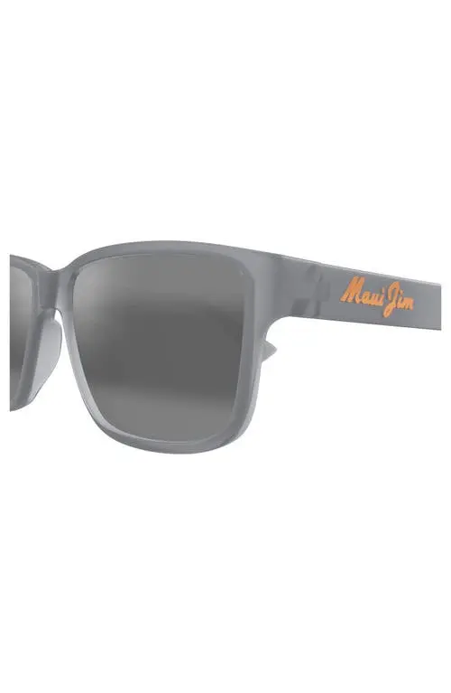 Maui Jim 58mm Rectangular Sunglasses - Matte Transparent Grey/ Grey