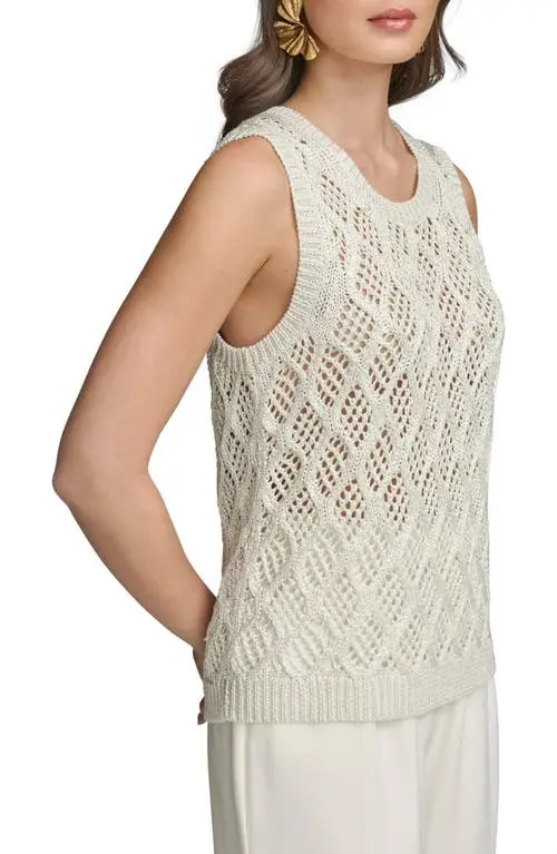 Donna Karan New York Diamond Pattern Sleeveless Sweater