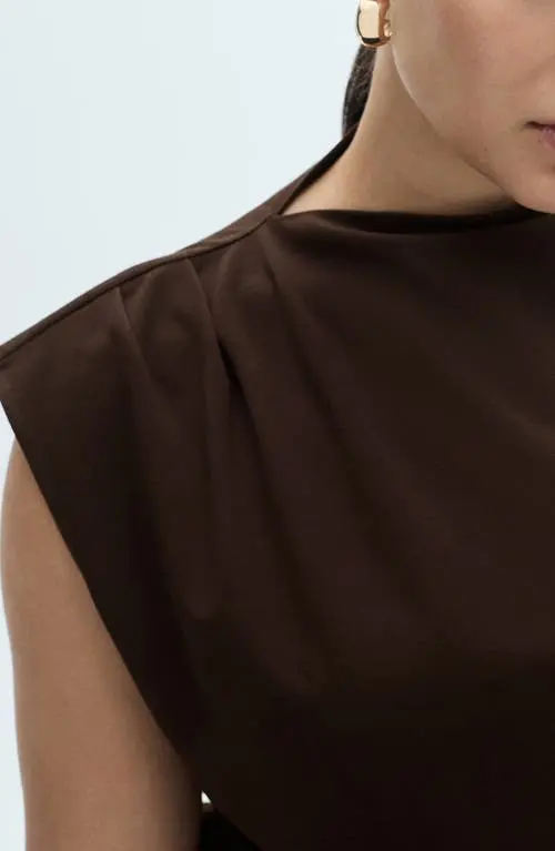 Mango Candela Extended Shoulder Funnel Neck Top