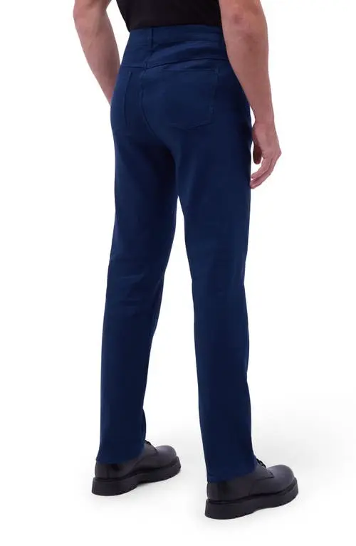Bugatchi Preston Stretch Linen & Cotton Straight Leg Pants - Navy