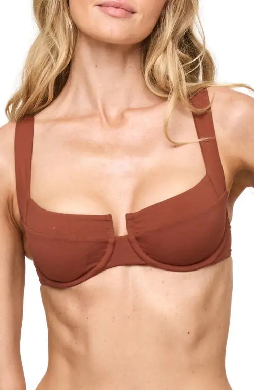 L*Space Mako Underwire Bikini Top - Tobacco