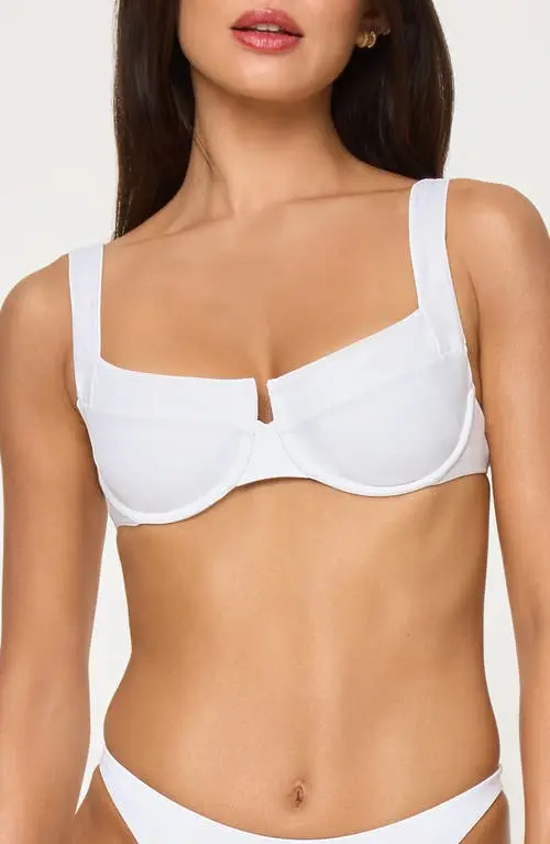 L*Space Mako Underwire Bikini Top - White