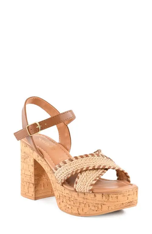 Seychelles Bravo Wedge Sandal - Tan-natural