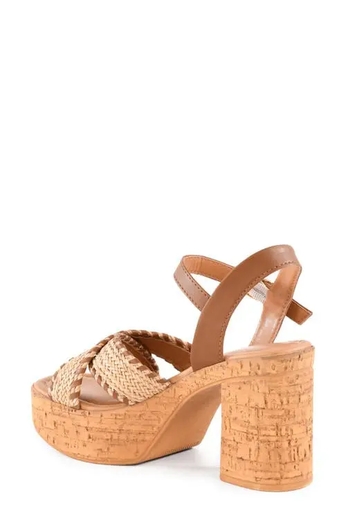 Seychelles Bravo Wedge Sandal - Tan-natural