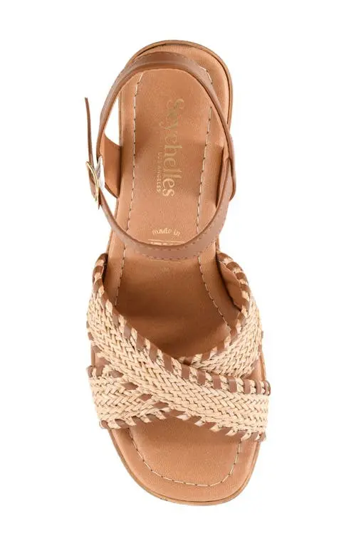 Seychelles Bravo Wedge Sandal - Tan-natural