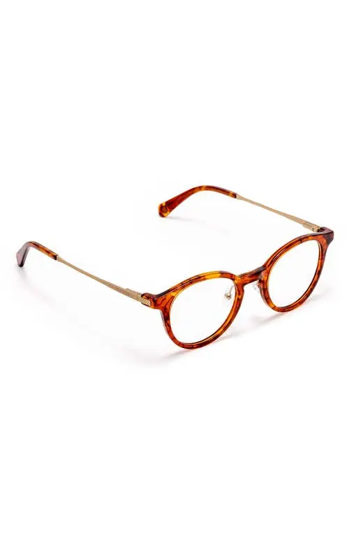 Eyebobs 45mm Round Reading Glasses - Orange Agate/gold Temples