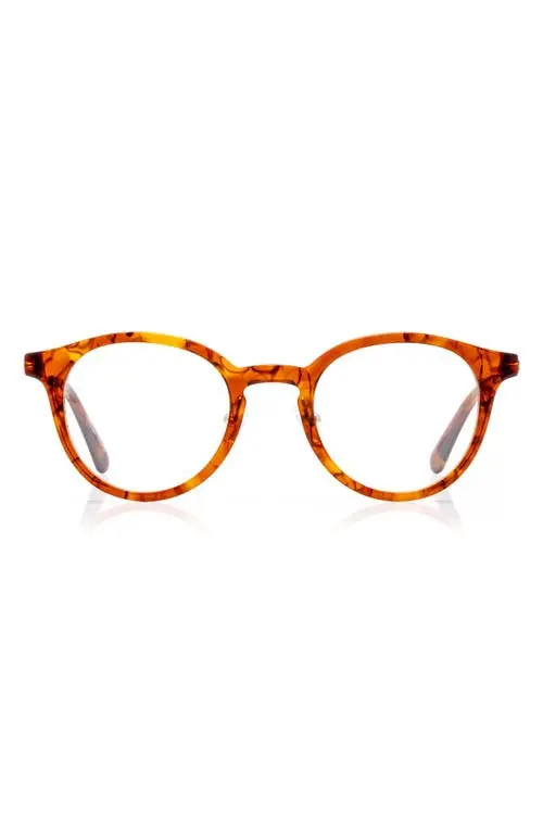 Eyebobs 45mm Round Reading Glasses - Orange Agate/gold Temples