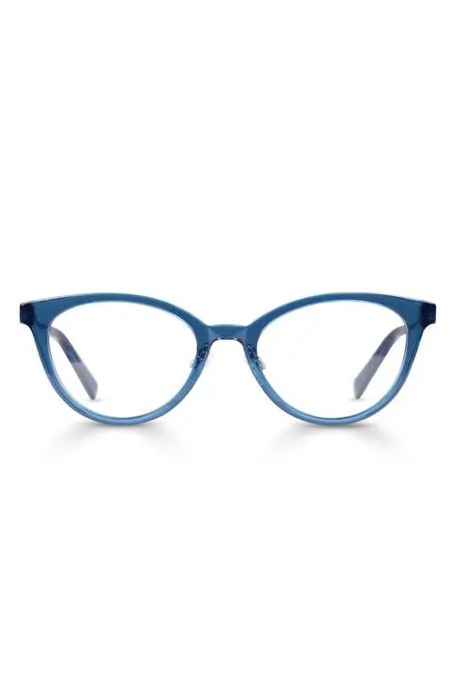 Eyebobs Statuette Cat Eye Reading Glasses - Lake Blue Crystal / Silver
