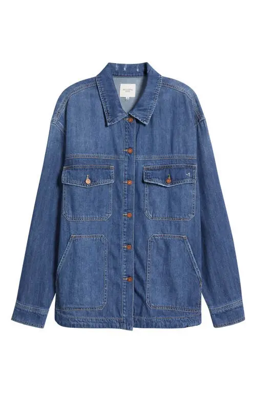 HIDDEN JEANS Oversize Cotton-blend Denim Shirt