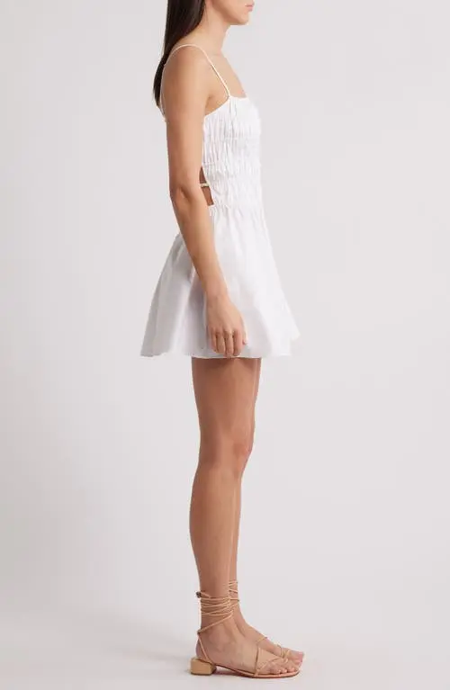 Solid & Striped The Delta Cotton Mini Sundress - Optic White
