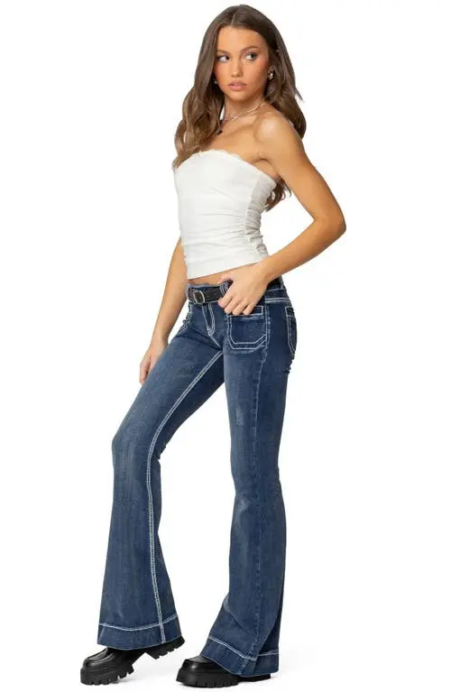 EDIKTED Amarelle Lace Trim Tube Top