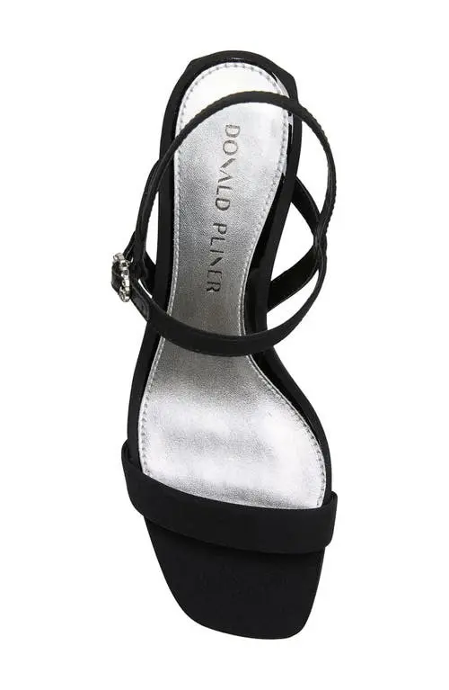 DONALD PLINER Block Heel Sandal - Black