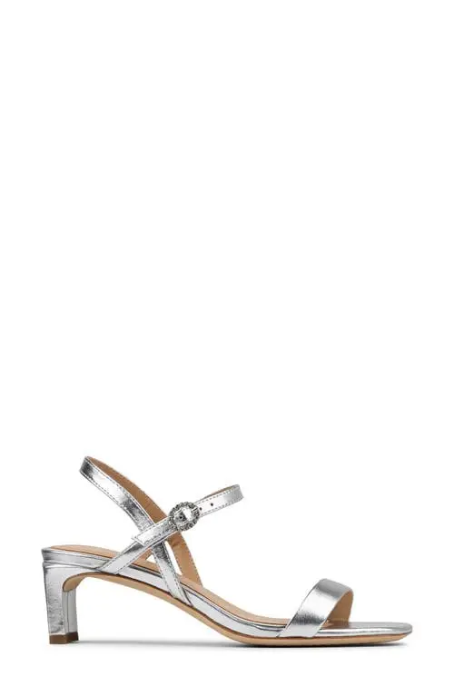 DONALD PLINER Block Heel Sandal - Silver