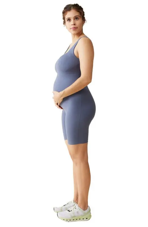 INGRID & ISABEL® Maternity Romper - Dusk Blue