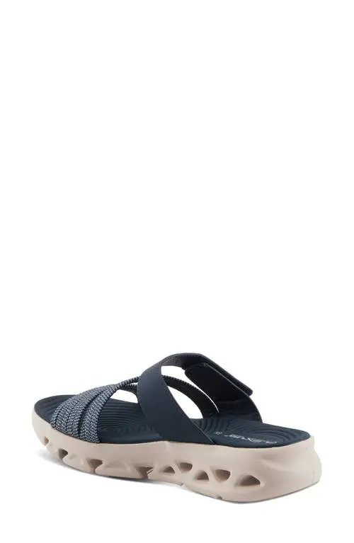 SPRING STEP SHOES Galvanesa Platform Wedge Slide Sandal - Navy