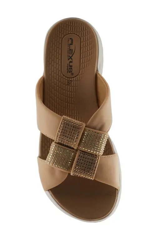 SPRING STEP SHOES Geovani Rhinestone Wedge Slides