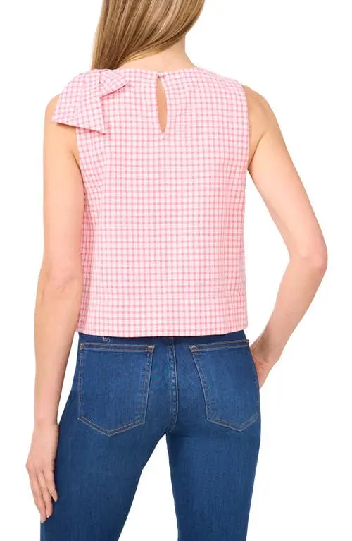 CECE DUPRAZ Gingham Bow Shoulder Top - Confetti