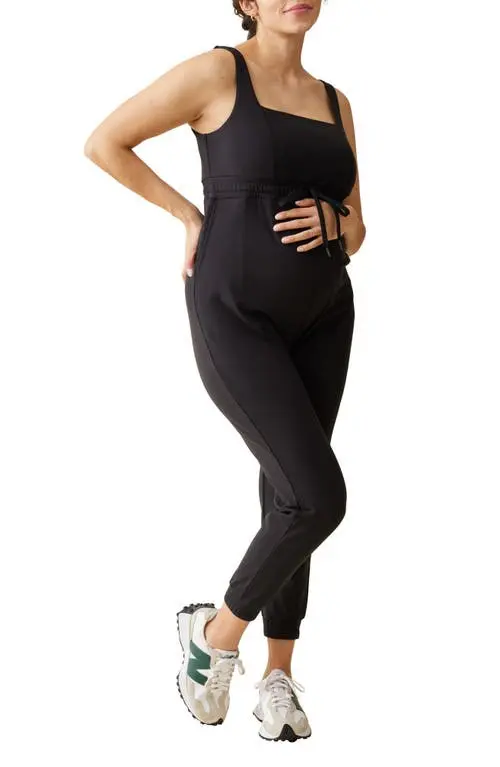 INGRID & ISABEL® Athleisure Maternity Jumpsuit - Black
