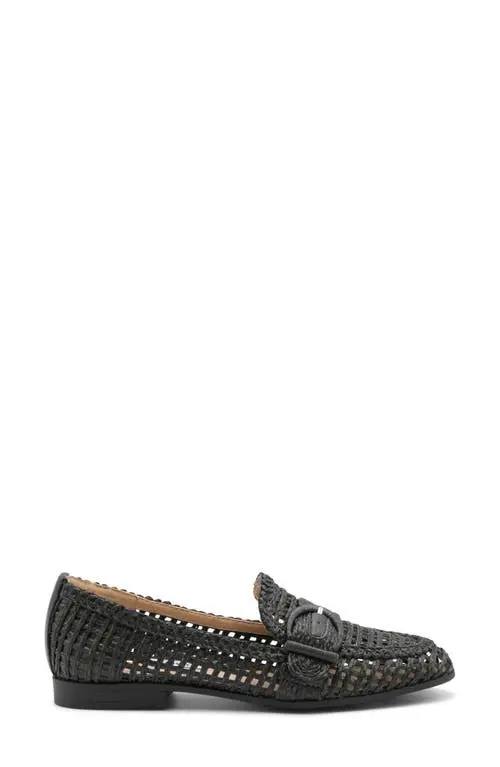 CHARLES DAVID Follies Raffia Loafer - Black